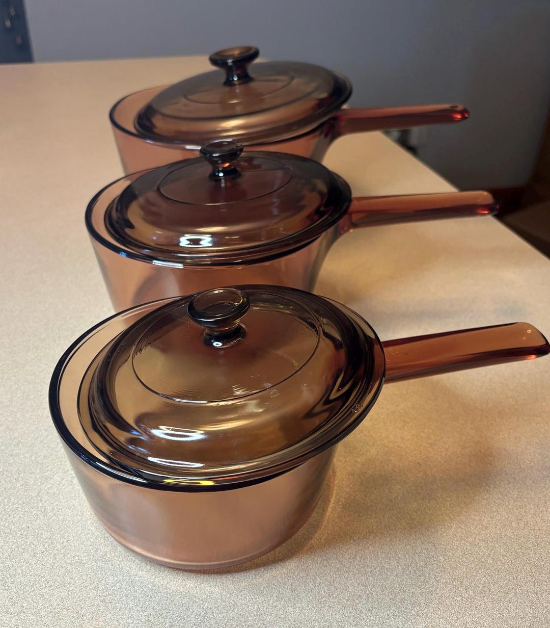 Corning Visions Pot W Lids Set - Etsy