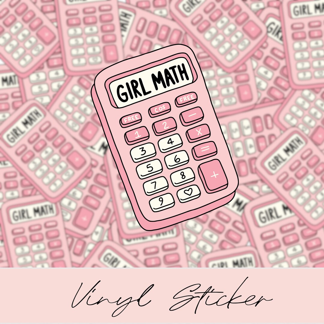 Girl Math Sticker B Grade,sticker for Waterbottle, Ipad, Laptop, Kindle ...