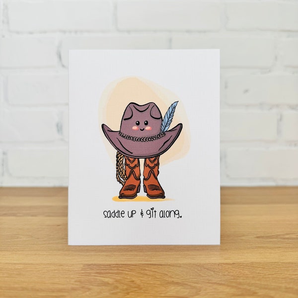 Cowboy Greeting Card - Etsy