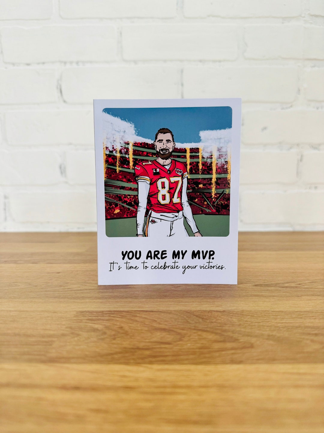 TRAVIS KELCE MVP Card | | Congratulatory Card, Pop Art Greeting Card ...