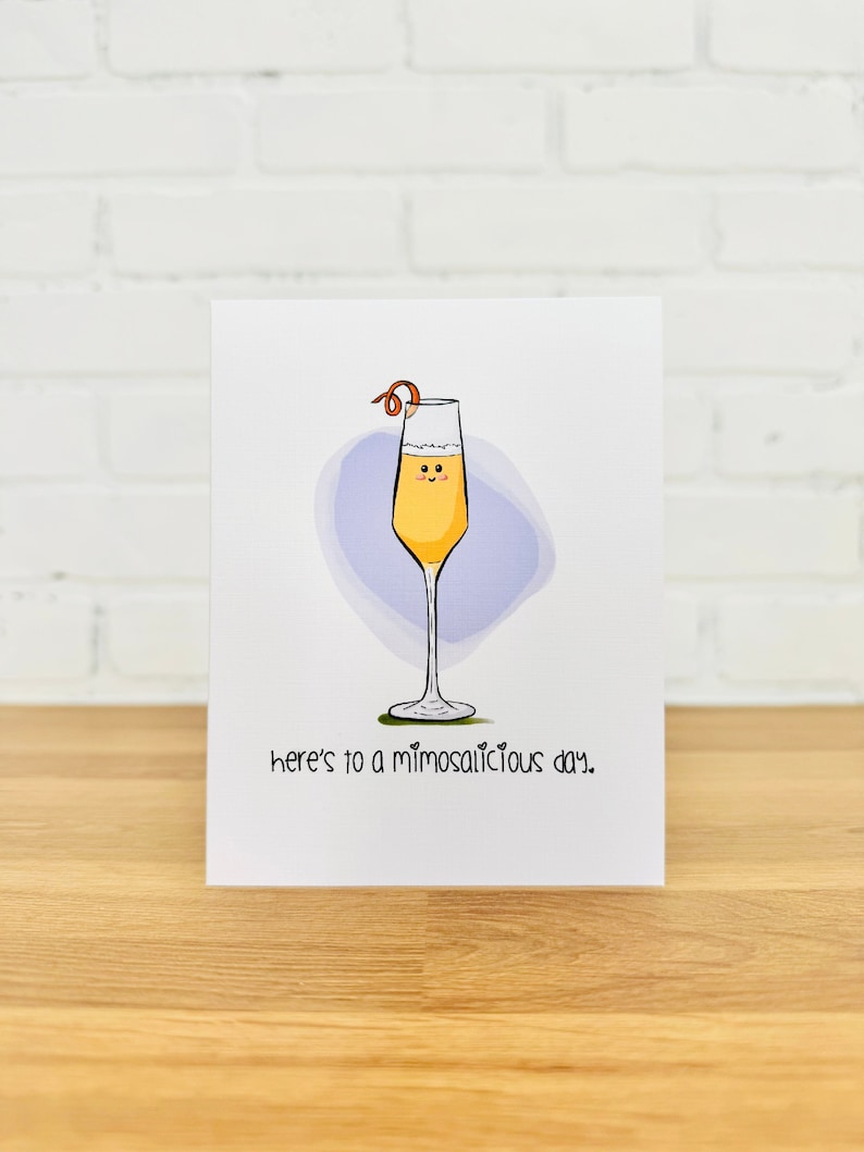 MIMOSA Card | Birthday Greeting Card, Funny Friendship Card, Mimosa ...