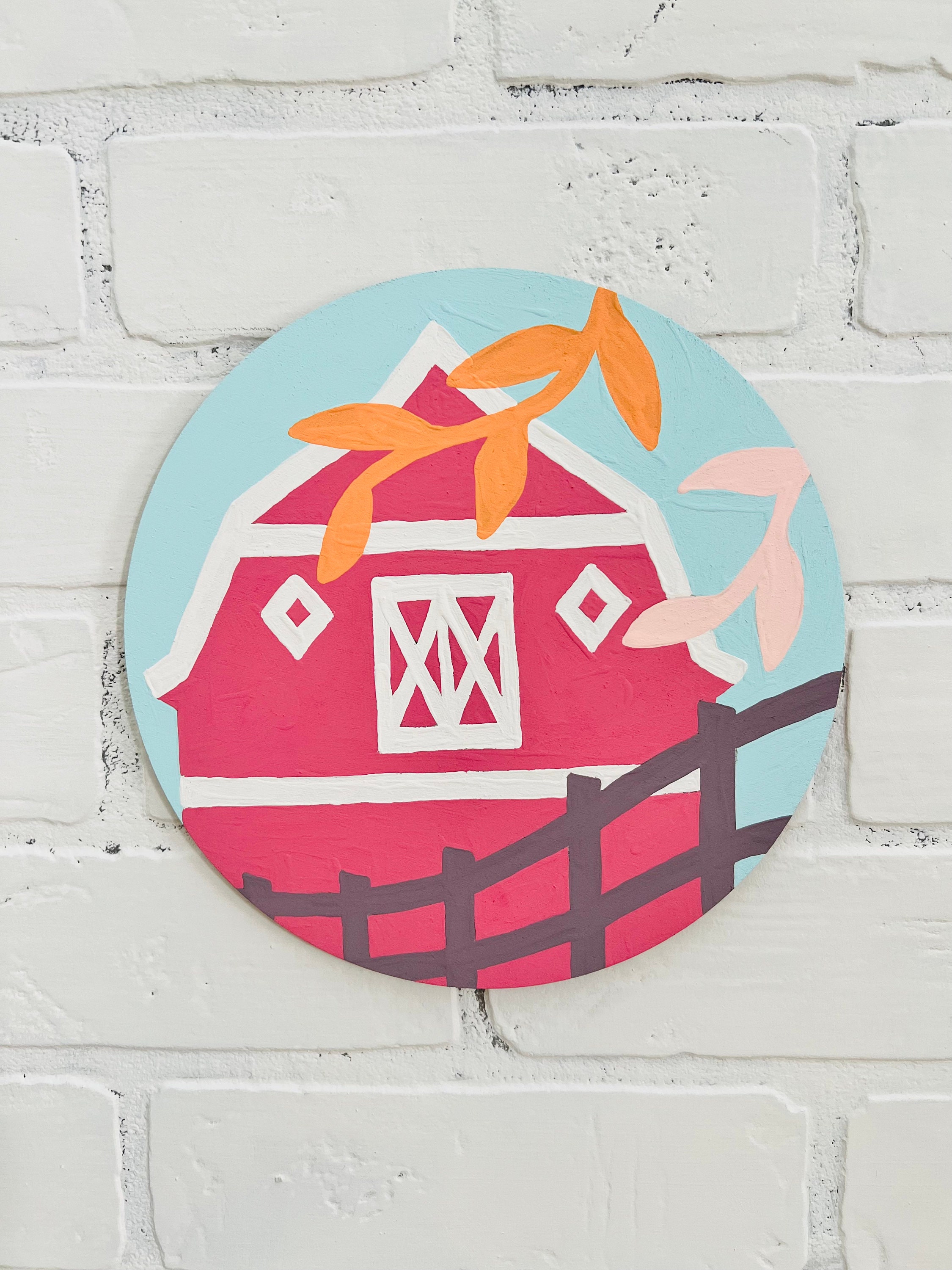 RED BARN Paint by Number, Kit Diy, DIY Craft Kit, Paint Kit, Barn, Fall ...