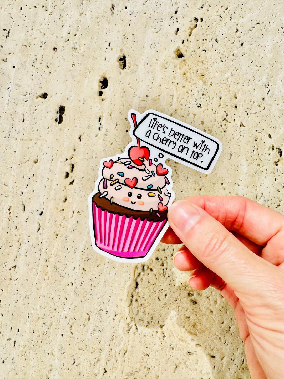Cupcake Sticker: Sweet Dessert Die Cut Vinyl Decal - Etsy