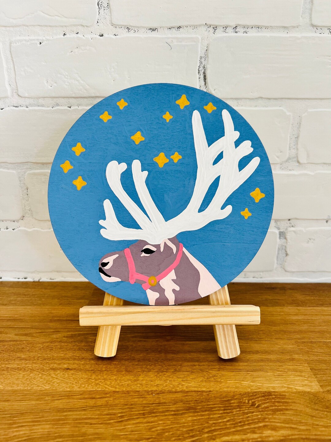COSMIC ANTLER Paint by Numbers on Wood Round Paint by Numbers Kit ...