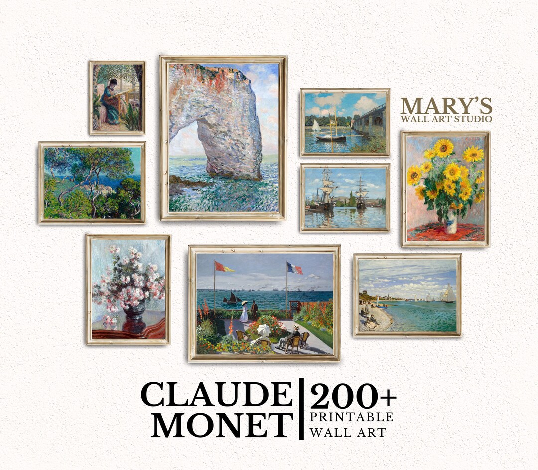 Claude Monet Collection 200+ Printable Wall Art | Vintage Famous ...