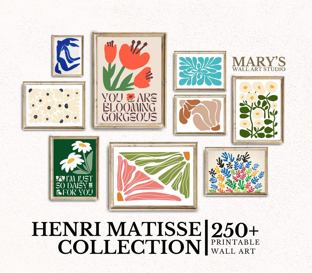 250+ Henri Matisse Inspired Wall Art Bundle | Digital Downloads ...
