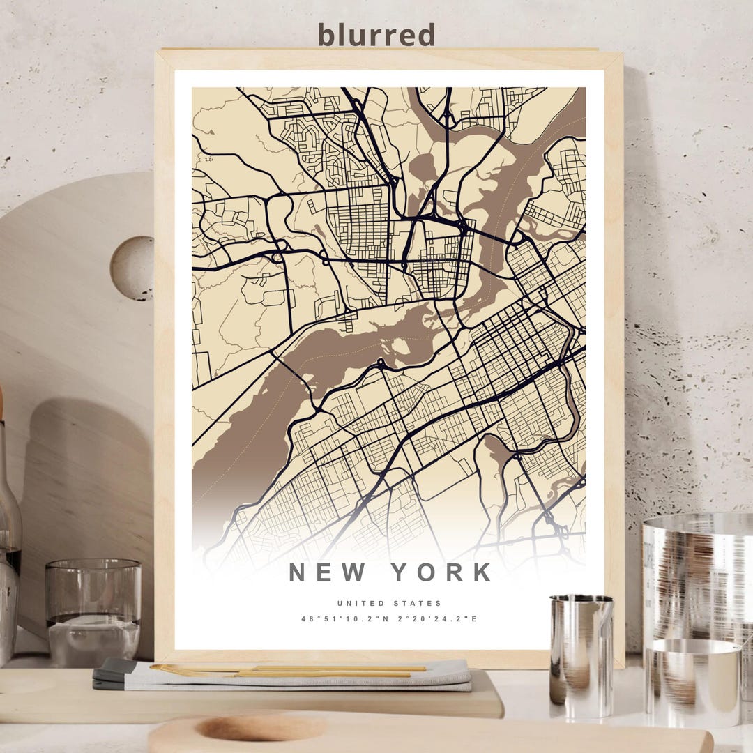 Custom City Map, Digital Download Custom Map Print, Valentines Day Gift ...