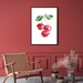 Watercolor Cherry Wall Art Print, Pink Girly Poster, Trendy Summer ...