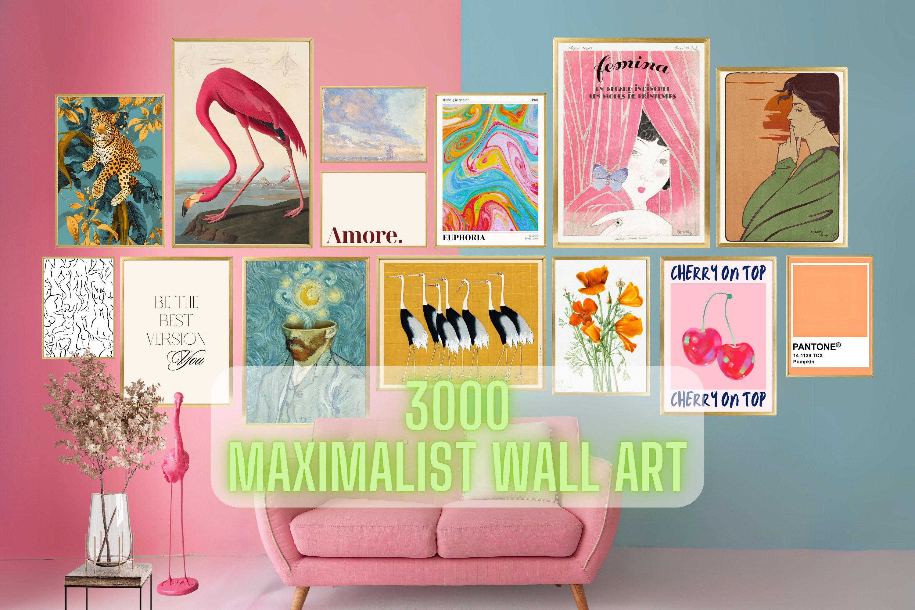 MEGA BUNDLE of 3000 Maximalist Gallery Wall Set, Eclectic Wall Art ...