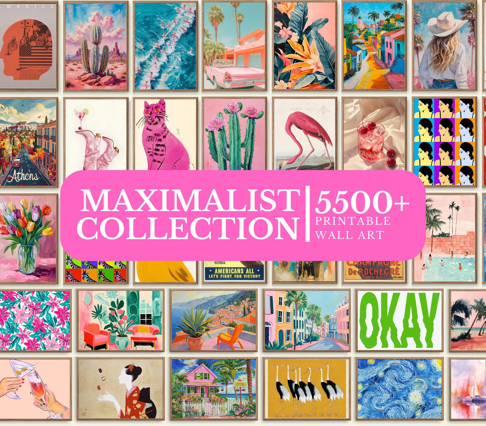 5500+ Eclectic Maximalist Wall Art Prints: Mega Bundle, Maximalist Home ...