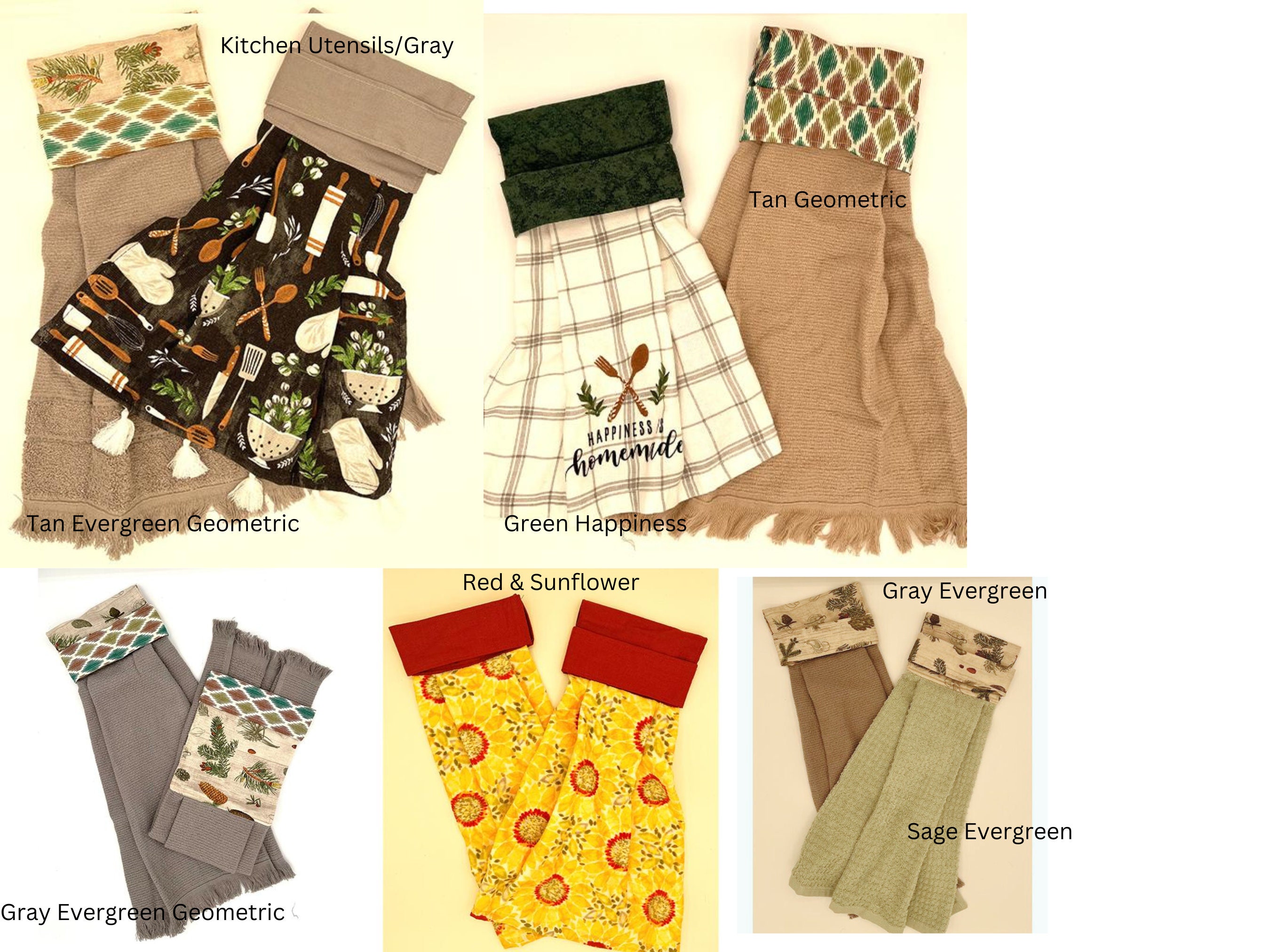 Handmade Hanging Kitchen Towel; Easy Pull Kitchen Towel; Farmhouse Dish ...