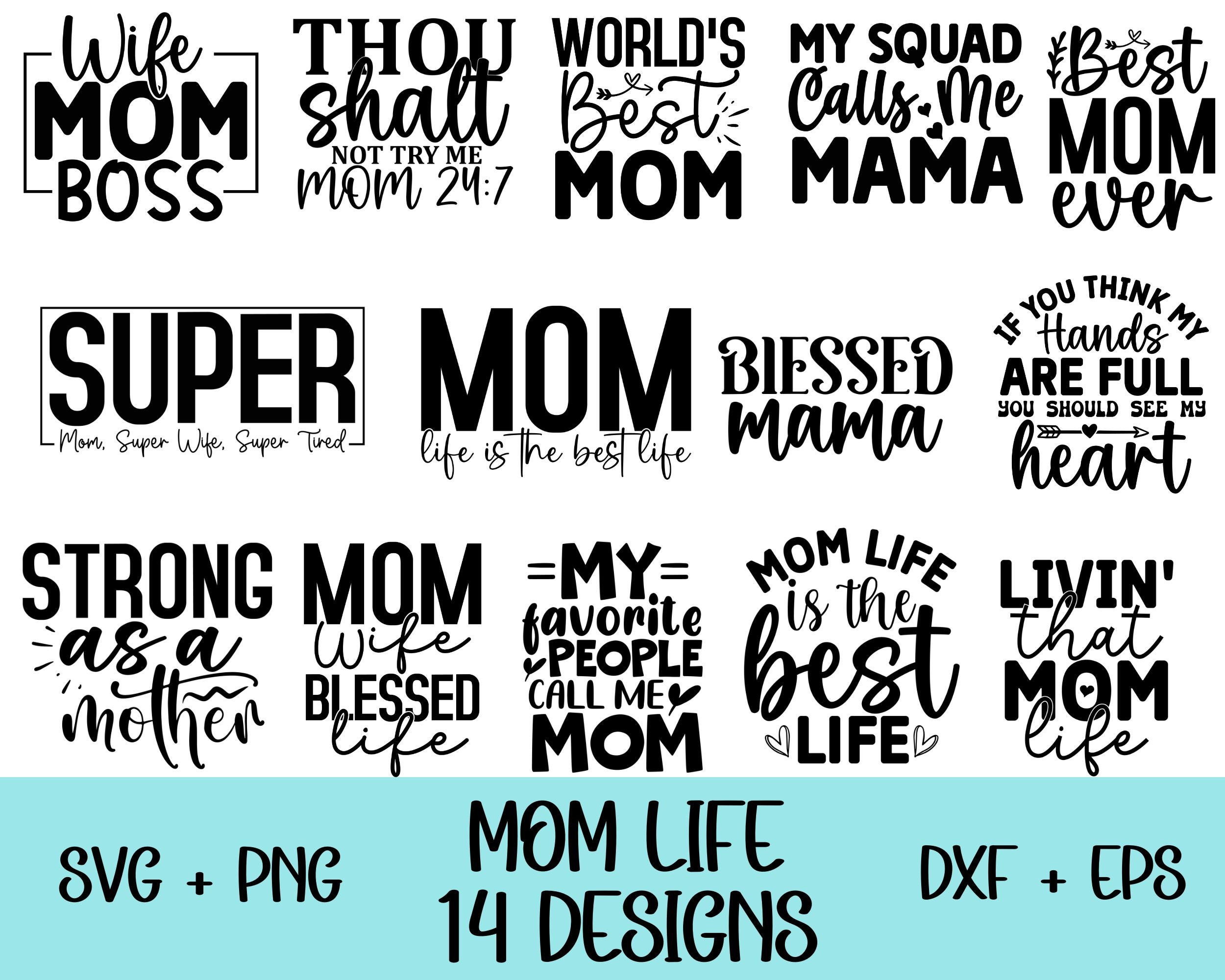 Mom Quotes SVG Bundle, SVG Files for Cricut, SVG Files, Mothers Day Svg ...