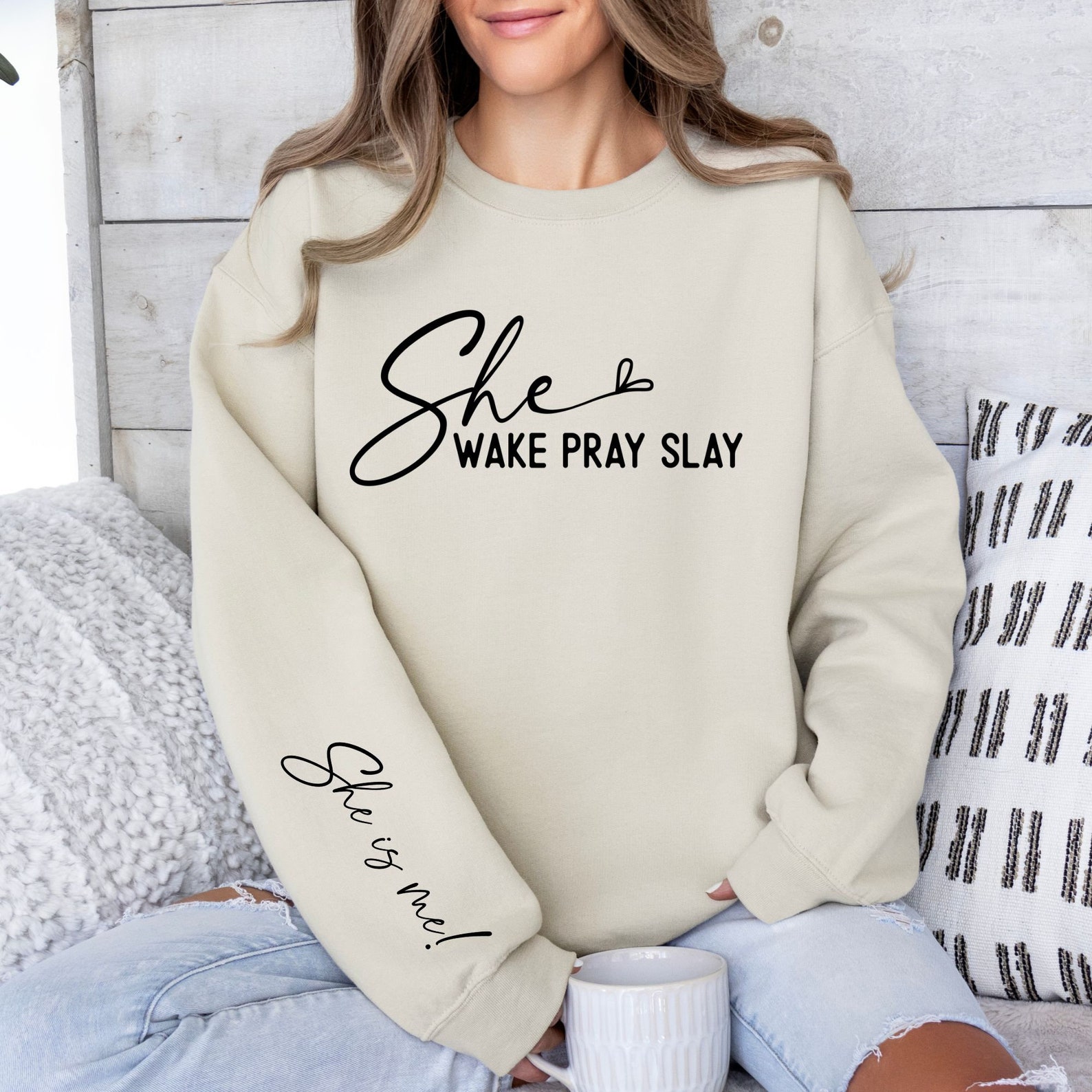 She Wake Pray Slay SVG PNG, She is Me Svg, Png, SVG, Prayer Svg, Shirt ...