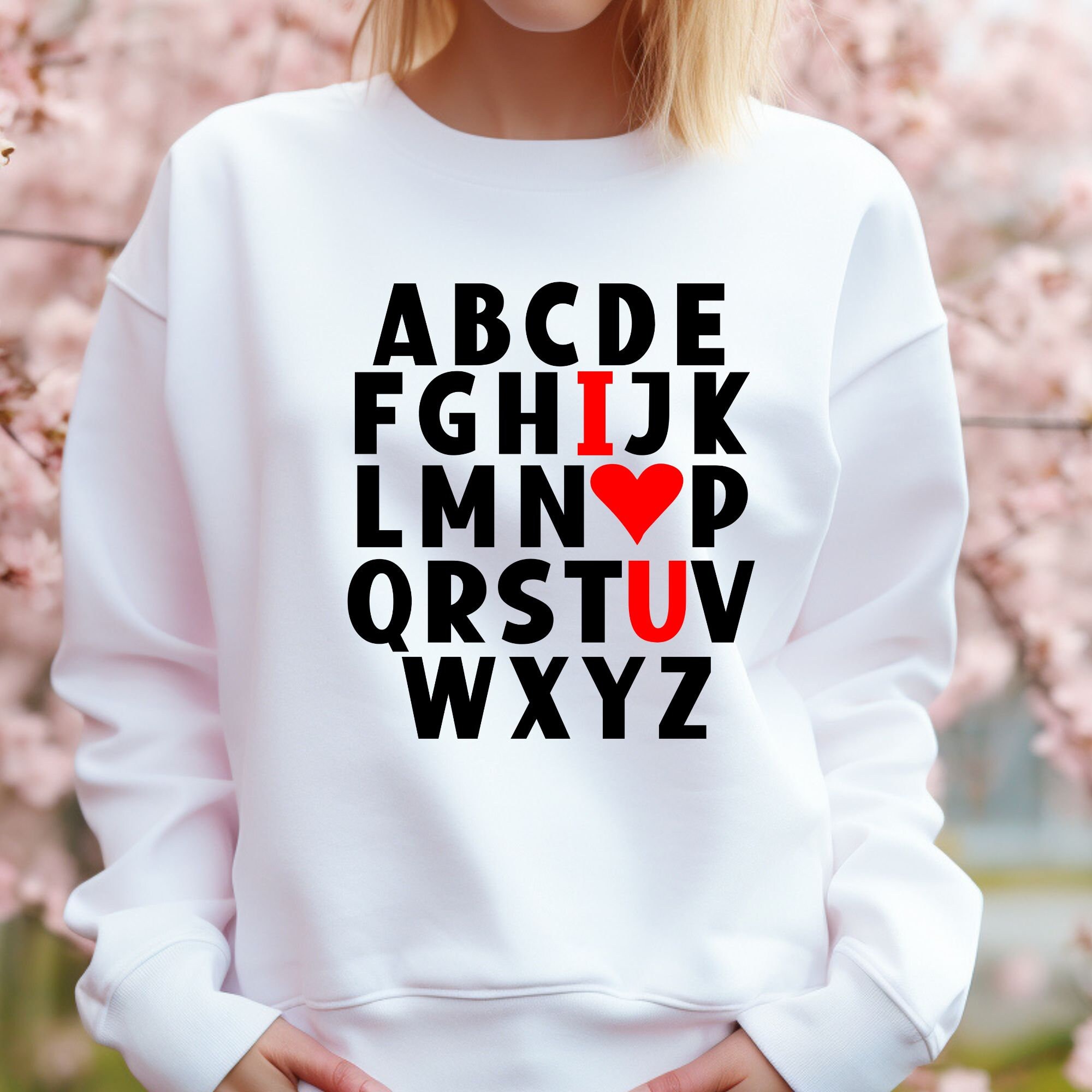 Alphabet I Love U SVG, Love Abc Svg, Valentines Day, Svg, Digital ...
