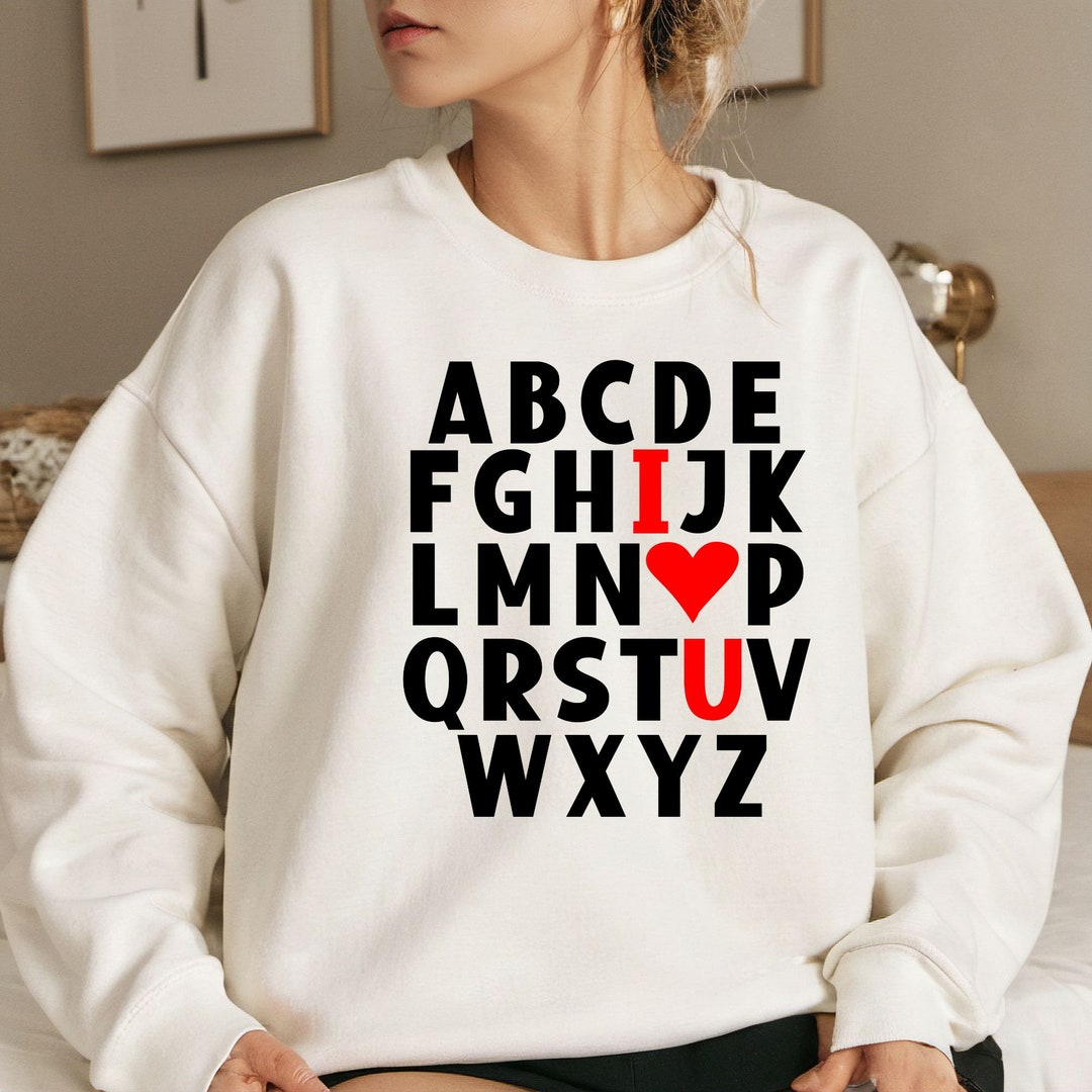 Alphabet I Love U SVG, Love Abc Svg, Valentines Day, Svg, Digital ...