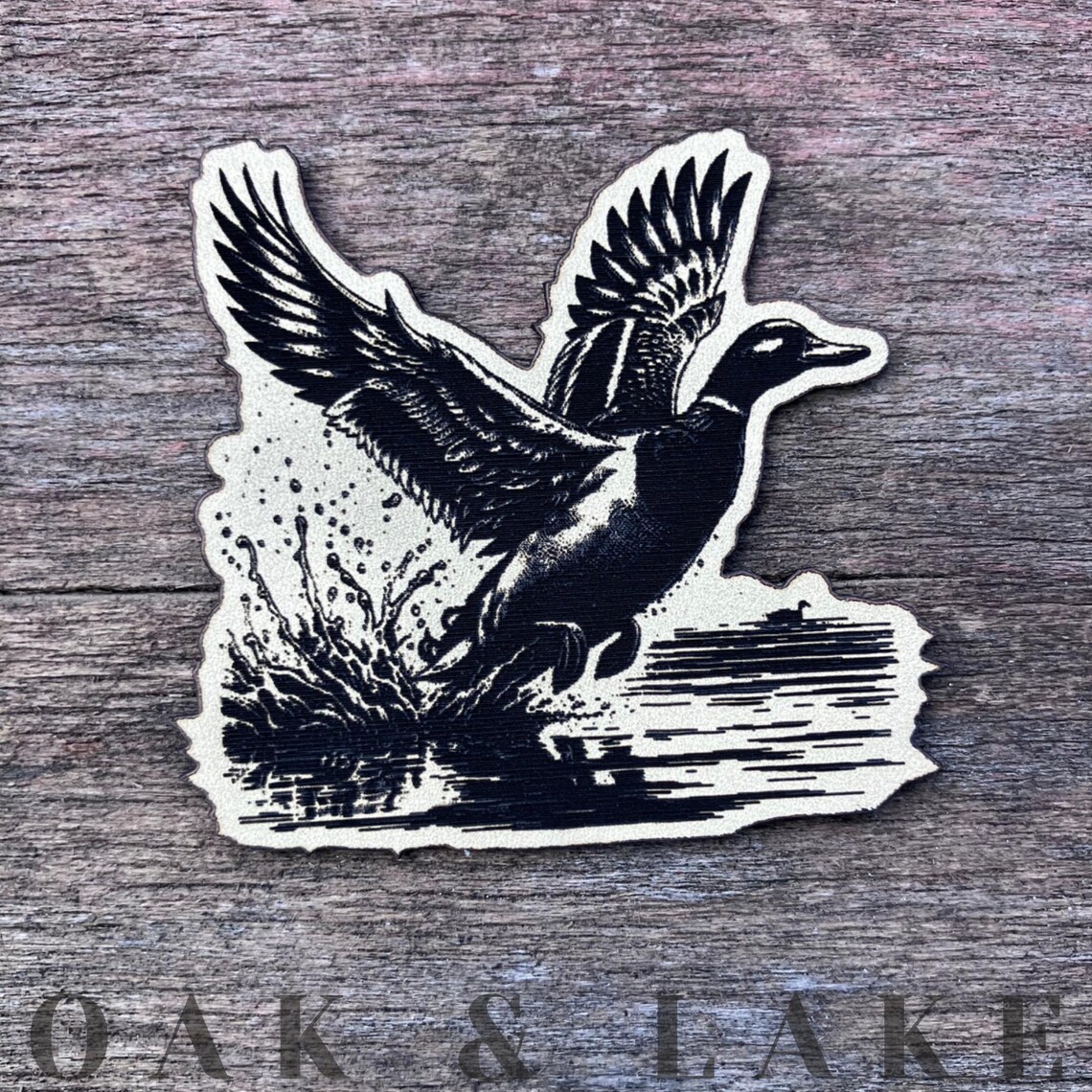 Mallard Duck Leatherette Patch Duck Hat Patch Adhesive Patch Engraved ...