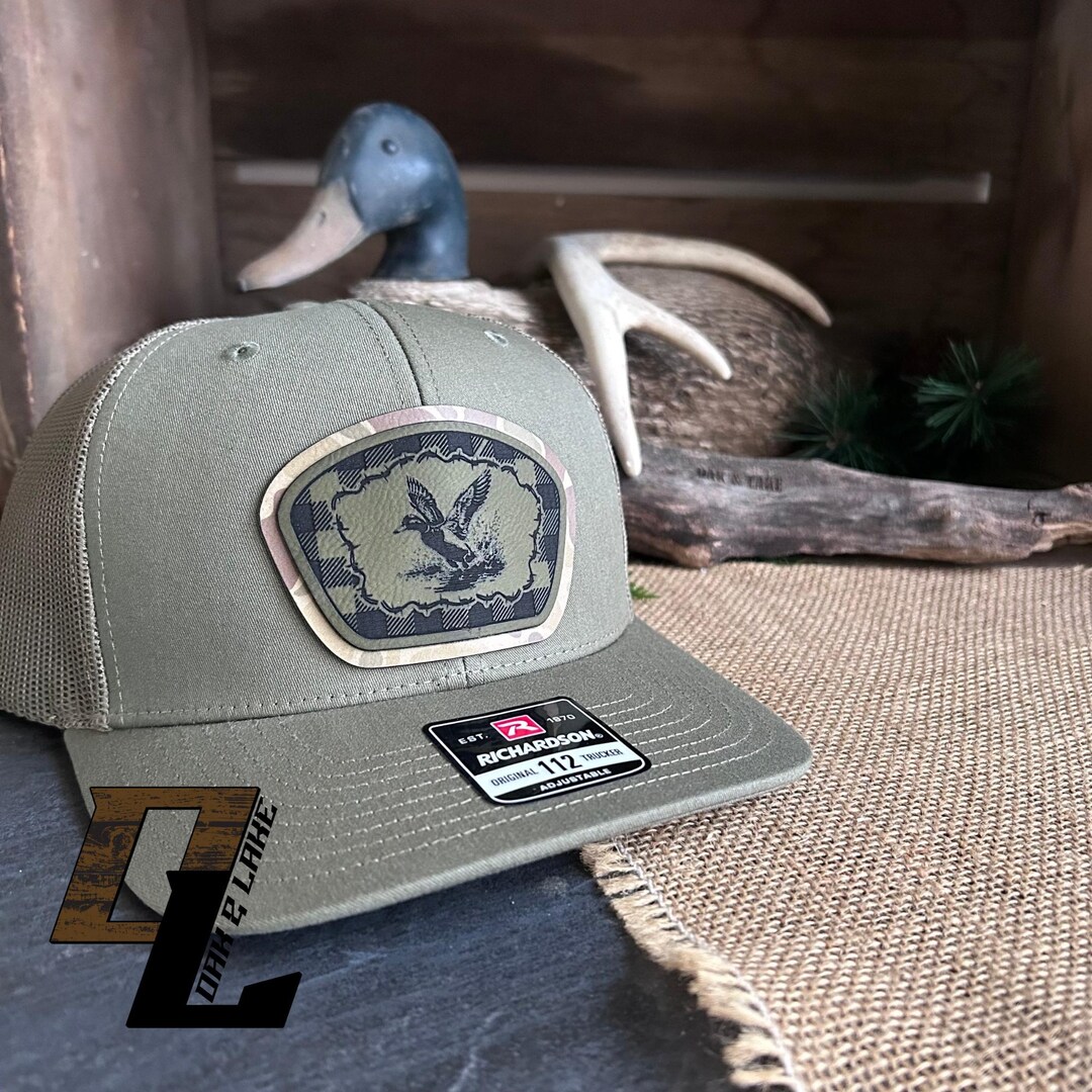 Mallard Duck Leatherette Patch on A Richardson Hat in Loden Green ...