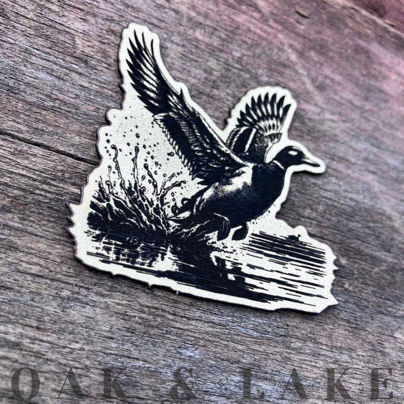 Mallard Duck Leatherette Patch Duck Hat Patch Adhesive Patch Engraved ...