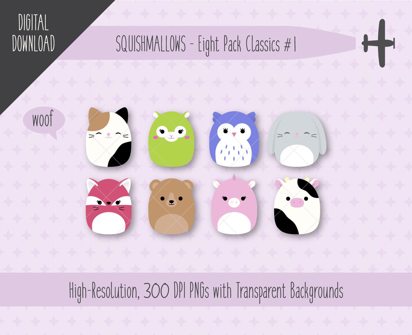 Squishmallows Clipart PNG Images Transparent Backgrounds, Digital ...