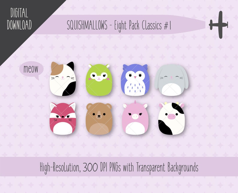 Squishmallows Clipart PNG Images Transparent Backgrounds, Sublimation ...