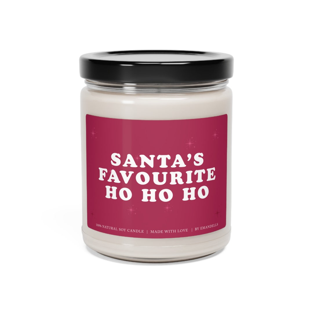 Santa's Favourite Ho Ho Ho Funny Joke Candle Aesthetic - Etsy
