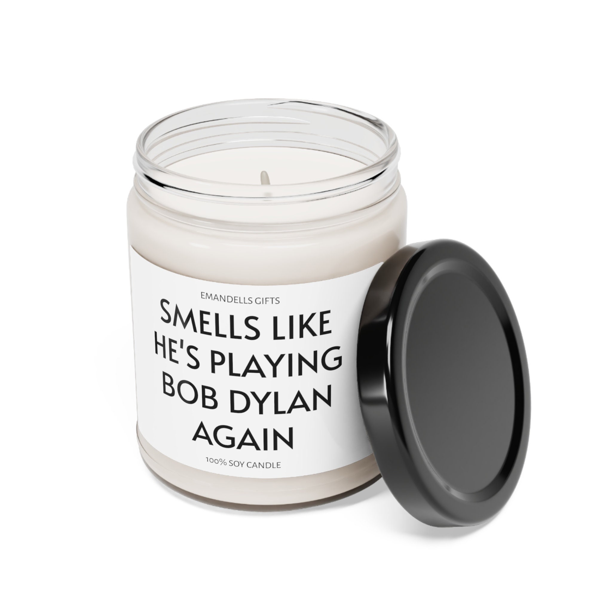 Smells Like He's Playing Bob Dylan Again Funny Joke Candle, Aesthetic ...