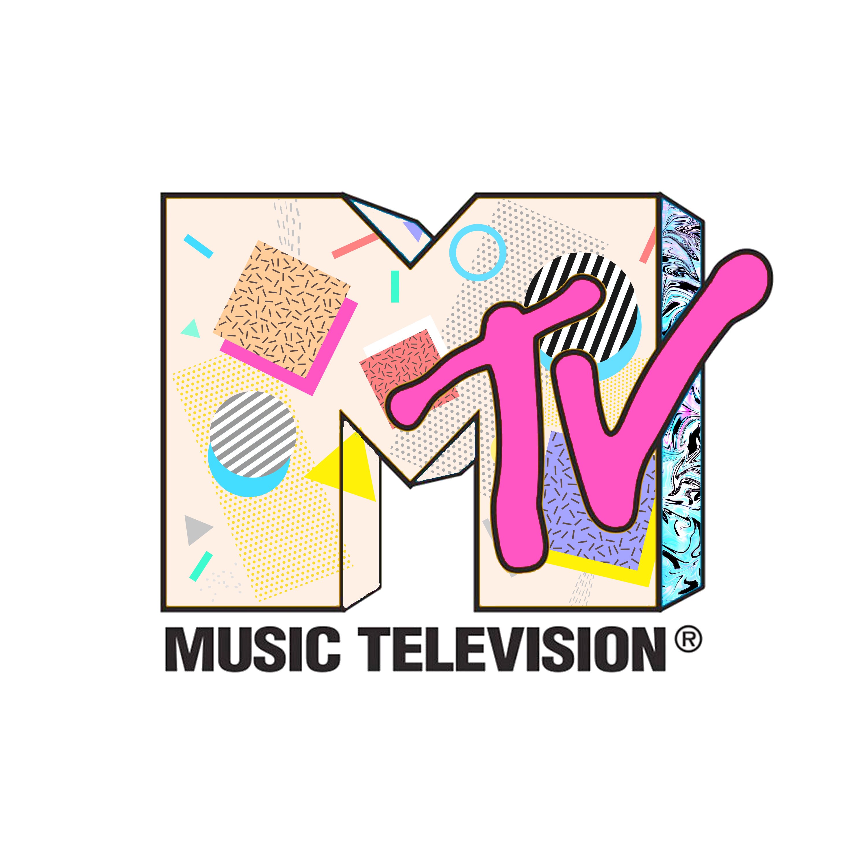 Retro PNG, Music TV 90s Party Vintage MTV, Instant Download, Digital ...