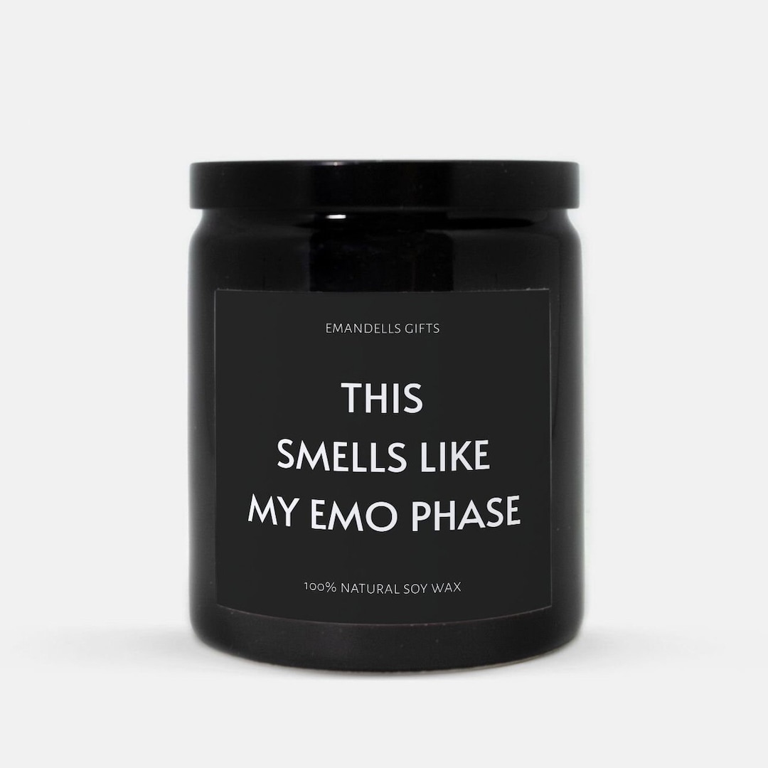 This Smells Like My Emo Phase Funny Joke Candle, Emo Goth Merch ...