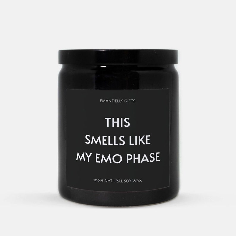 This Smells Like My Emo Phase Funny Joke Candle, Emo Goth Merch ...