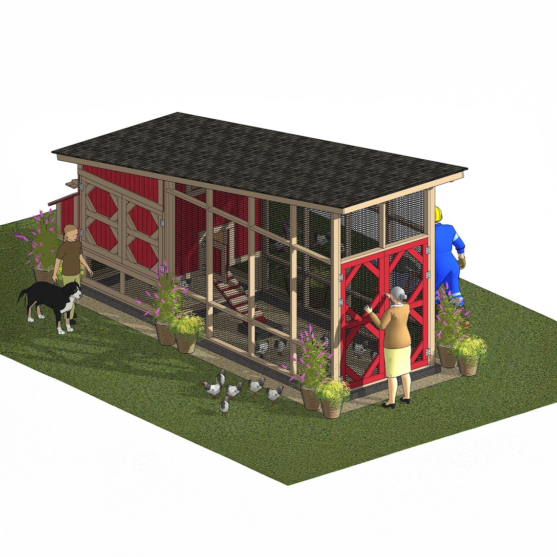 DIY Chicken Coop Build Plans (6x18) – for 16 Chickens (PDF Download) - Etsy