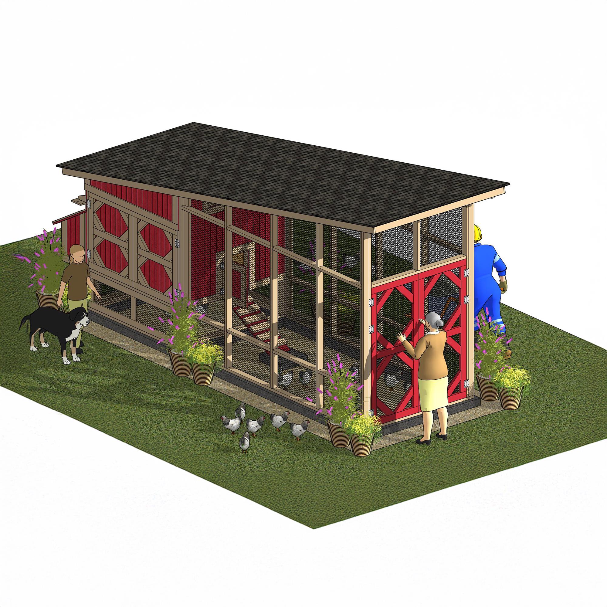 DIY Chicken Coop Build Plans (6x18) – for 16 Chickens (PDF Download) - Etsy