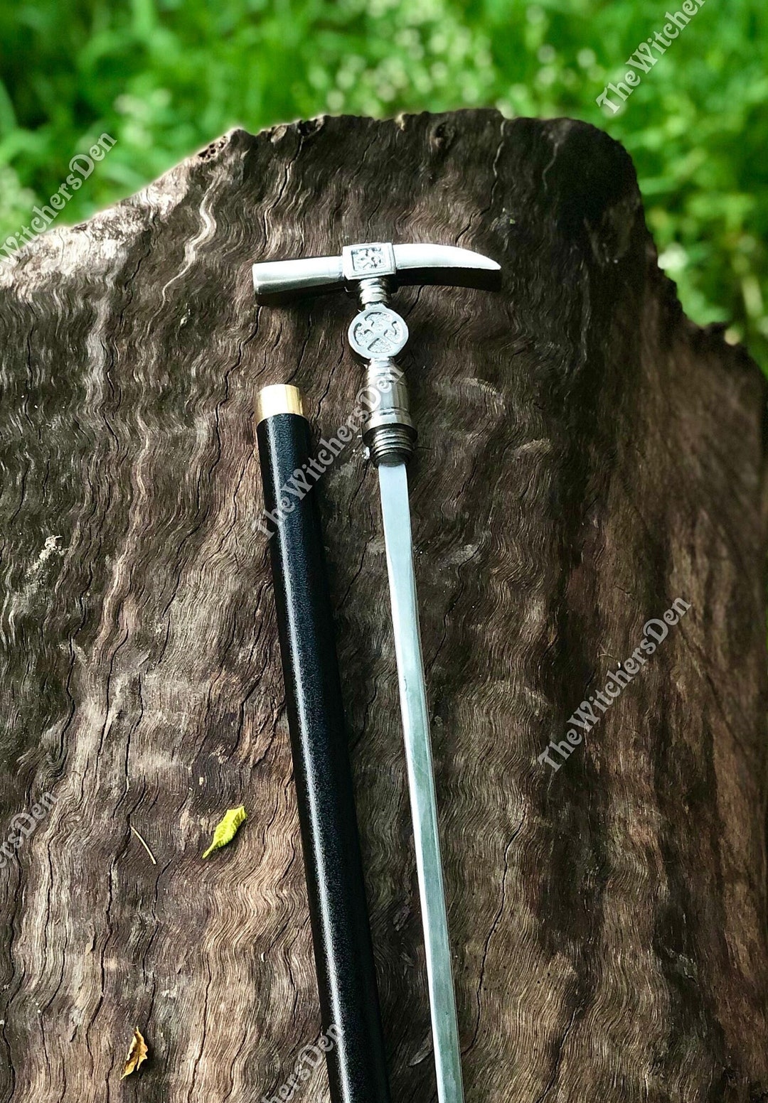 Walking Stick Cane Hammer Pickaxe Handle Mobility Aid Sliver Trendy ...