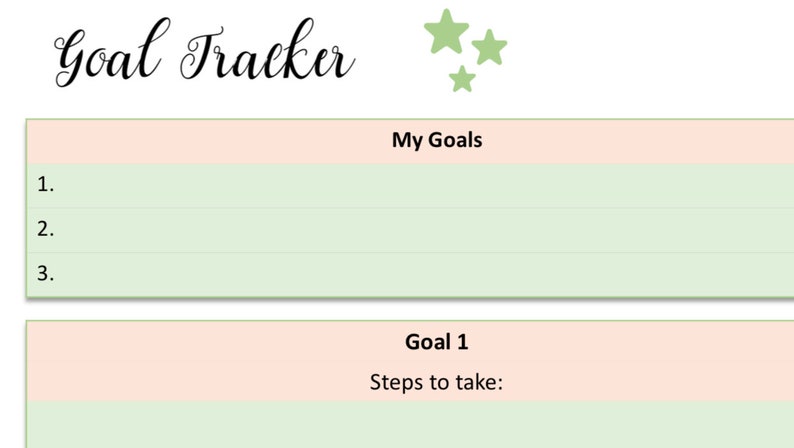 Goal Tracker - Etsy