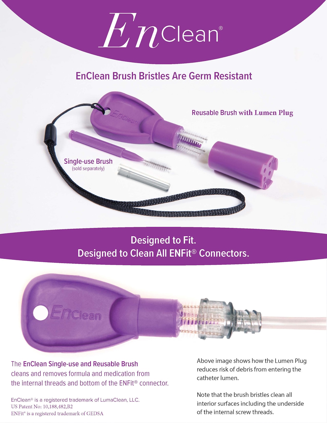 Enclean Brush to Clean Enfit Connectors - Etsy