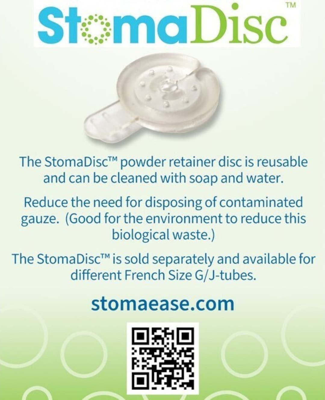 Stomadisc™ Retainer Disc for the Stomaease™ Powder for Enteral Stomas ...