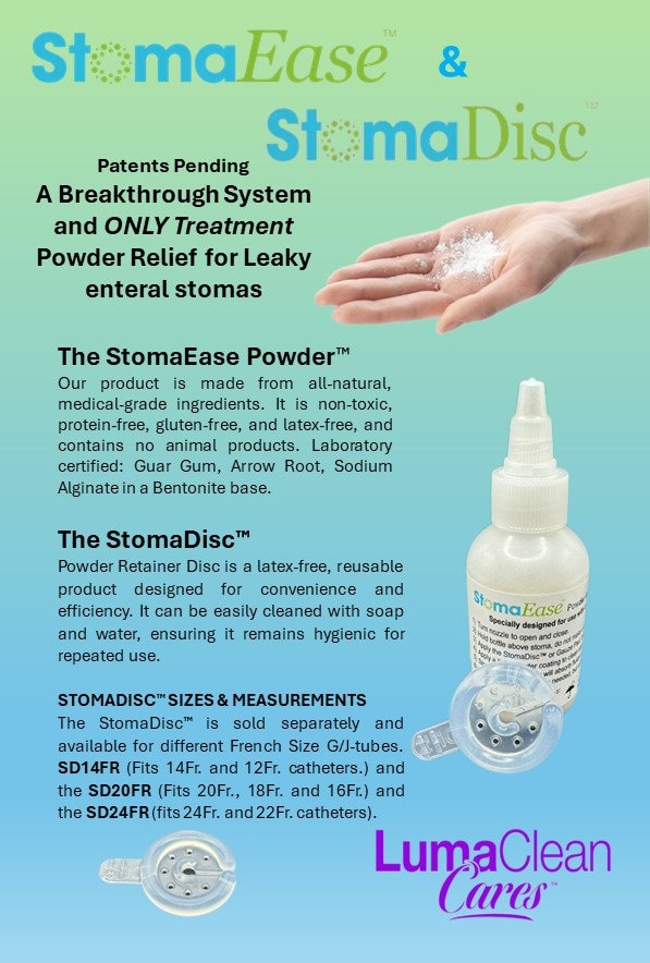 Stomaease™ Powder, Leakage, Odor Relief for Enteral Stomas (g-tubes & J ...