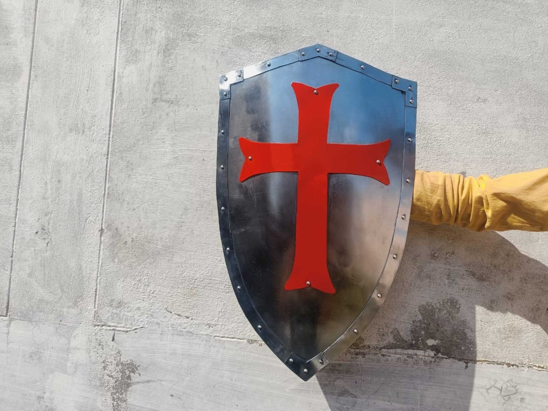 Medieval Knight Cross Heater Shield Battle Warrior Shield Viking ...