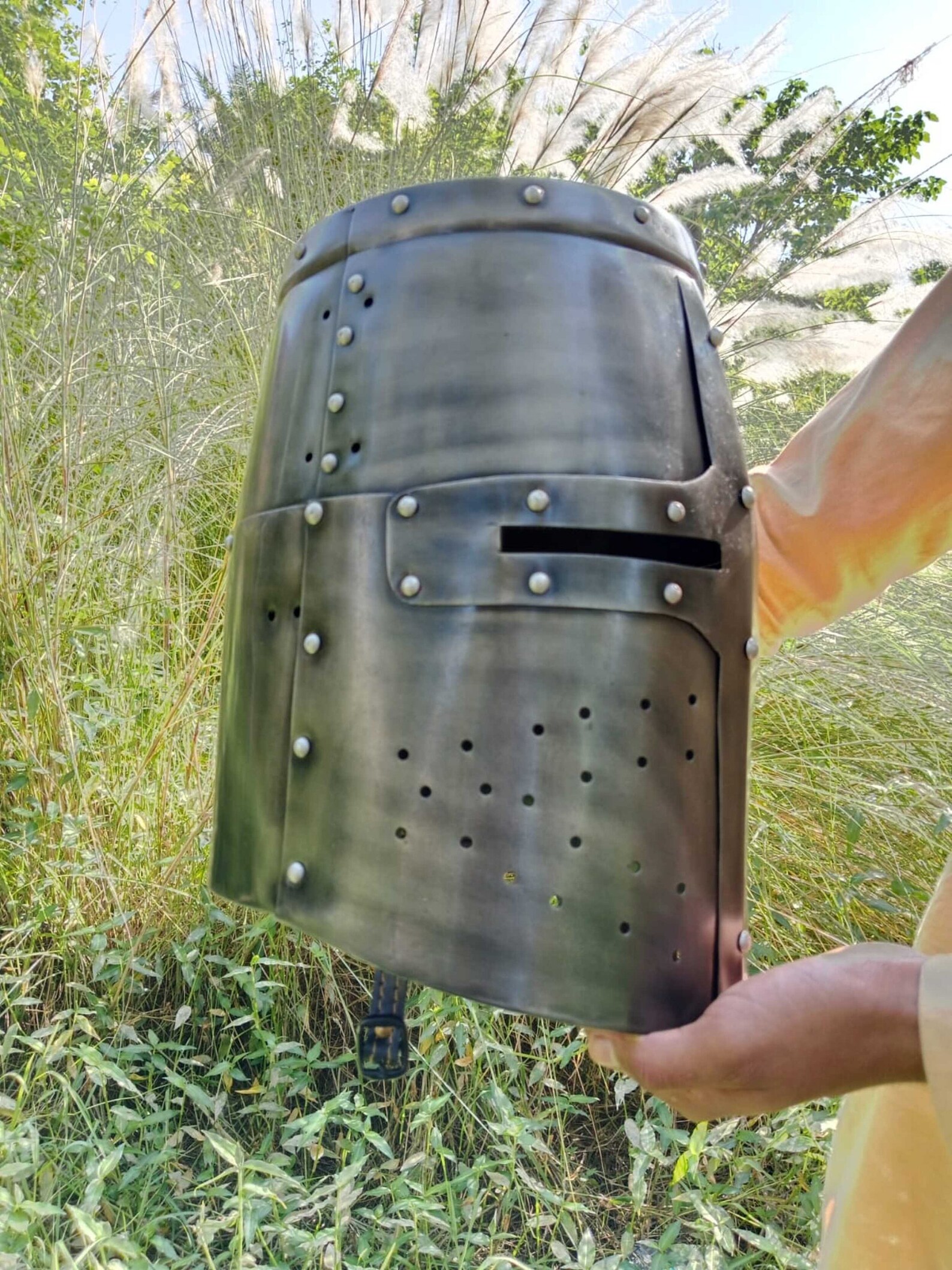 Templar Helmet L Medieval Dargen Great Combat Helmet| Museum Knight ...
