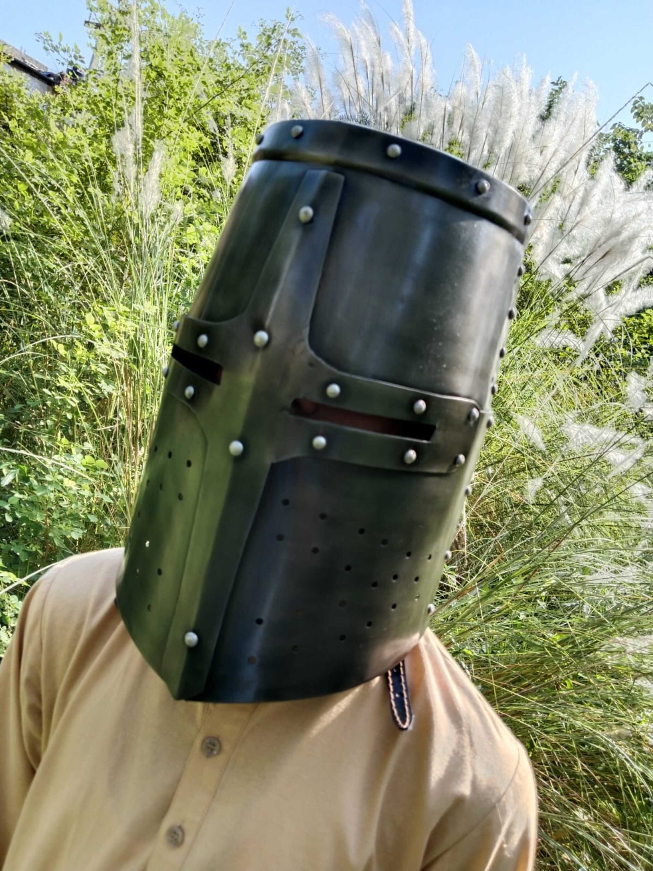 Templar Helmet L Medieval Dargen Great Combat Helmet| Museum Knight ...