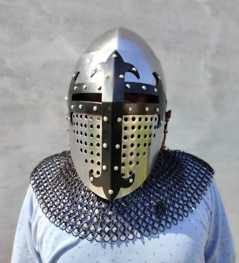 Medieval Viking Chainmail | Helmet Knight Armor Helmet | With Av Entail ...