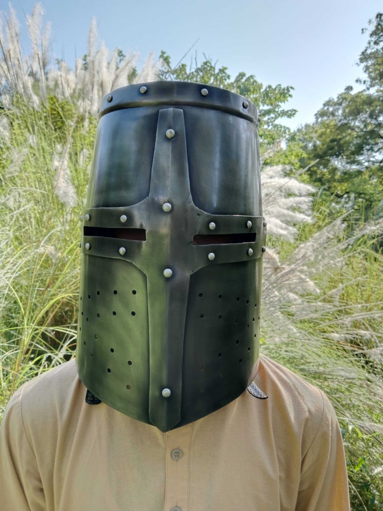 Templar Helmet L Medieval Dargen Great Combat Helmet| Museum Knight ...