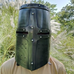 Templar Helmet L Medieval Dargen Great Combat Helmet| Museum Knight ...