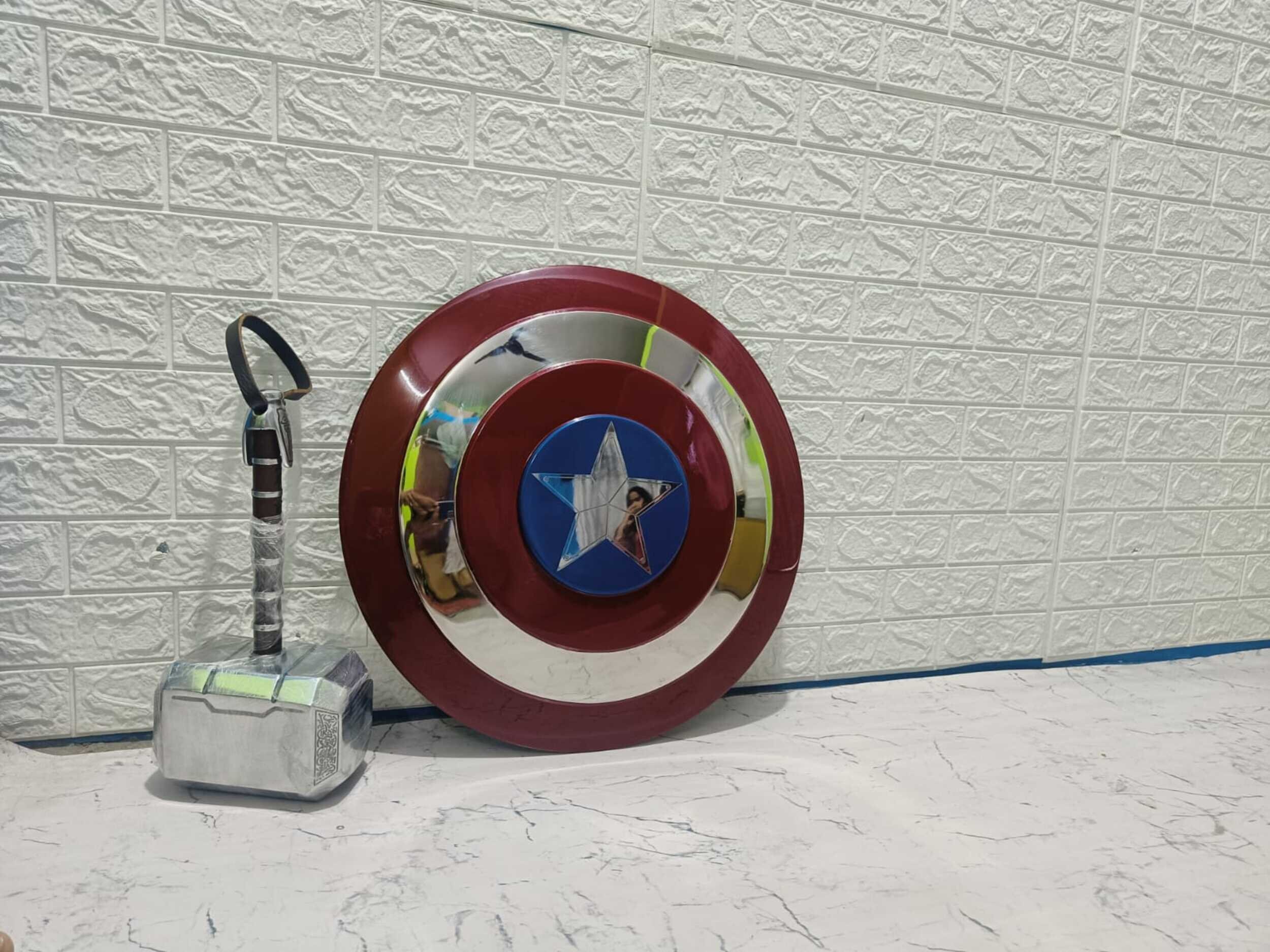 Captain America Shield Thor Hammer Winter Soldier Metal Prop Replica ...