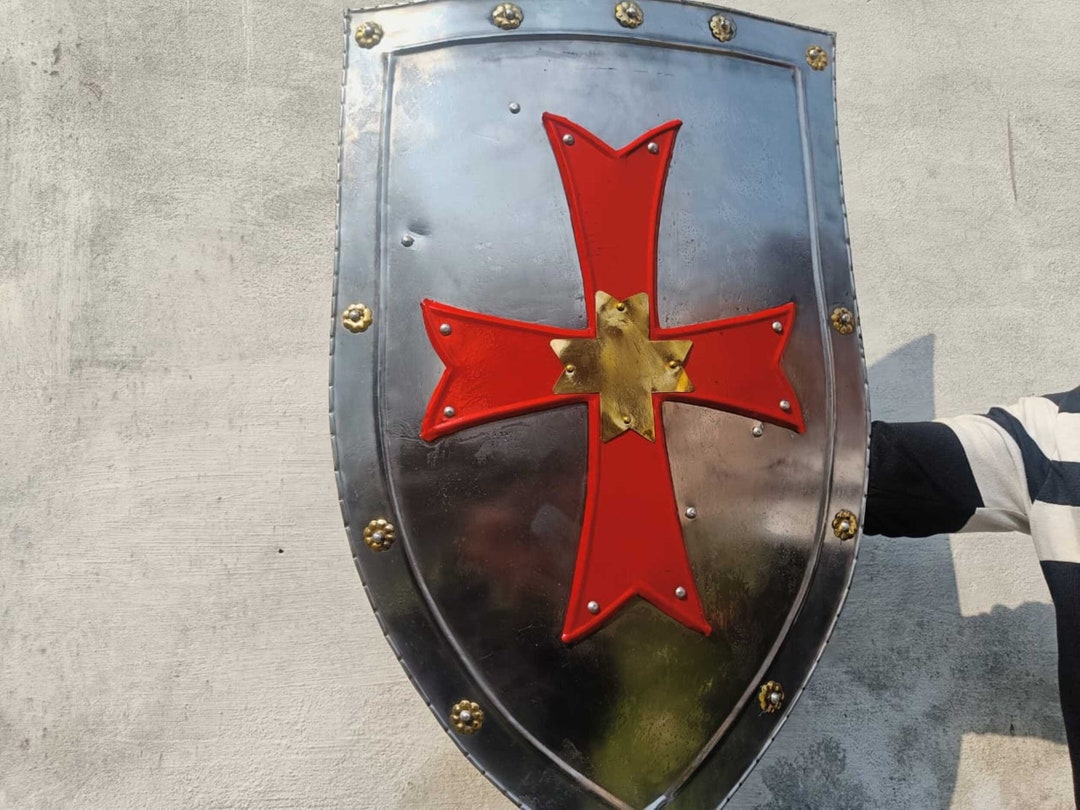 Medieval Knight Crusader Cross Shield | Larp Reenactment Cosplay Shield ...