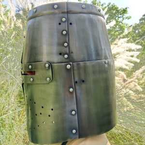 Templar Helmet L Medieval Dargen Great Combat Helmet| Museum Knight ...