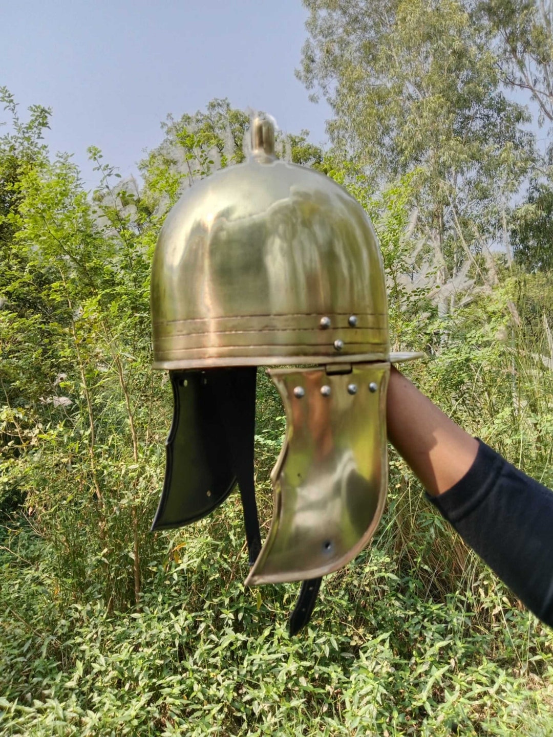 Late Roman Intercisa Helmet: Mild Steel LARP Cosplay Armor - Etsy