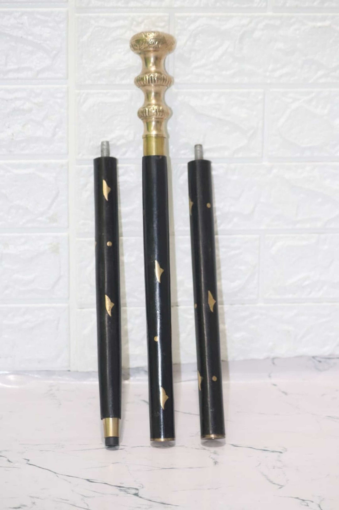 Style Spiral Rope Twisted | Victorian Handcrafted Head Brass Wands ...