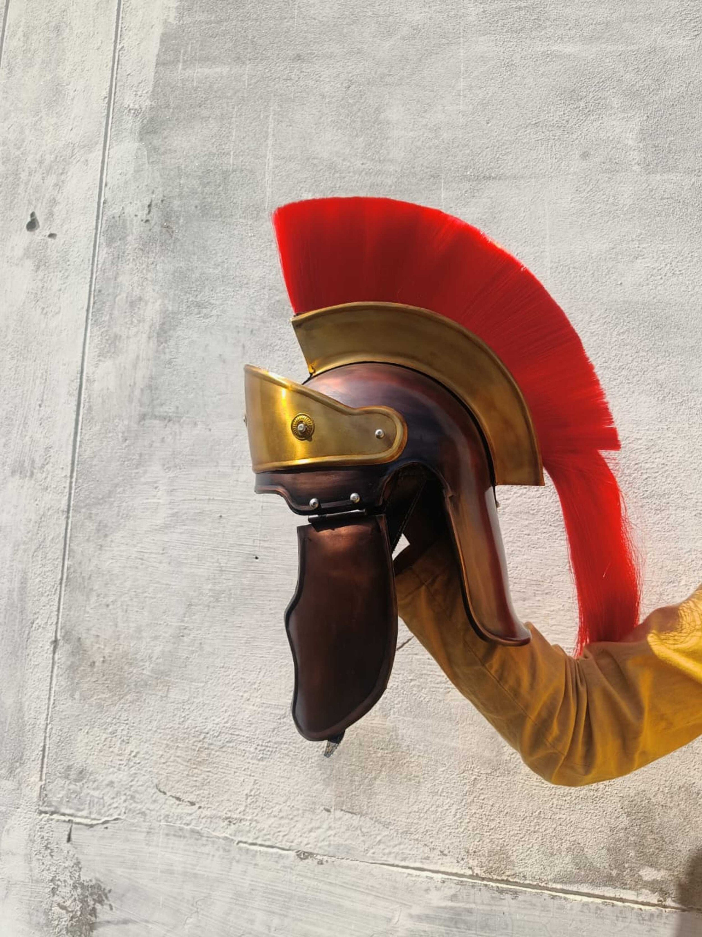 Medieval Roman Helmet Praetorian Helmet Feather Helmet - Etsy