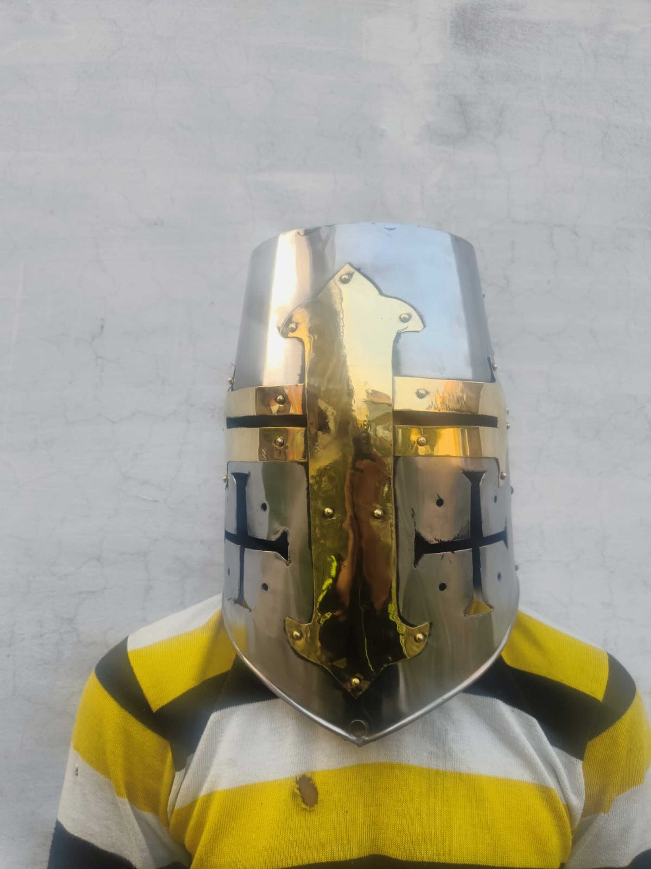 Templar Helmet Medieval Crusader Helmet Templar Knight - Etsy