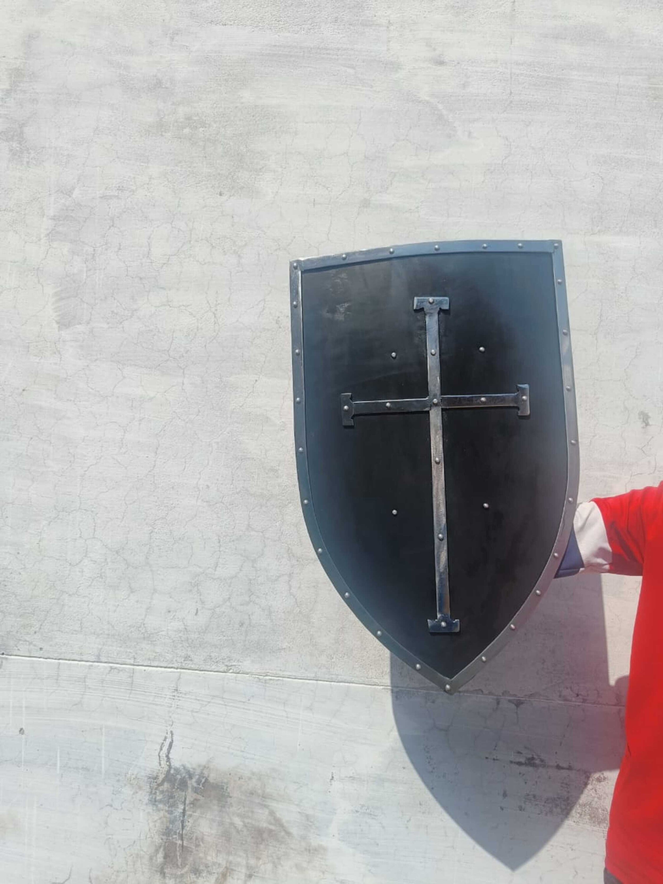 Medieval Knight Crusader Cross Templar Shield Larp Reenactment Cosplay ...